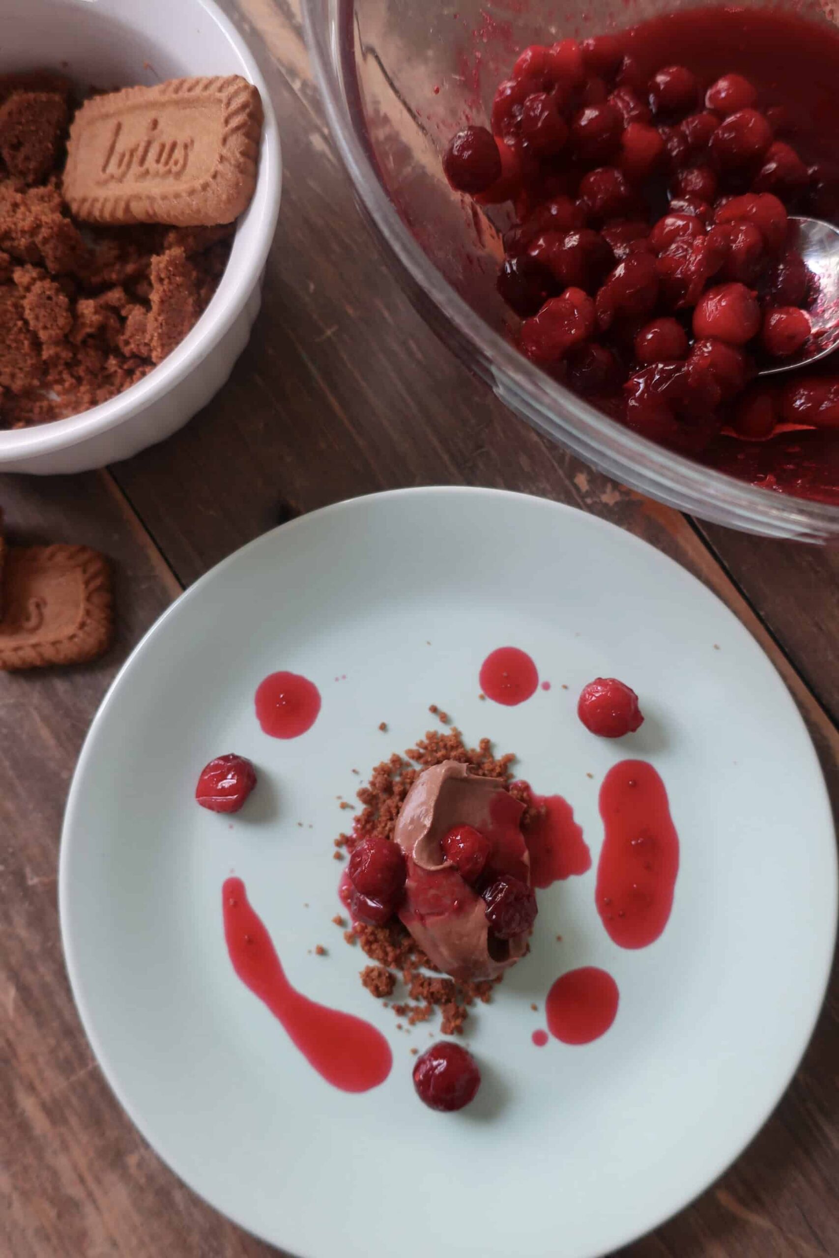 Sea Salt Chocolate Mousse with Biscoff Crumble - accent golden