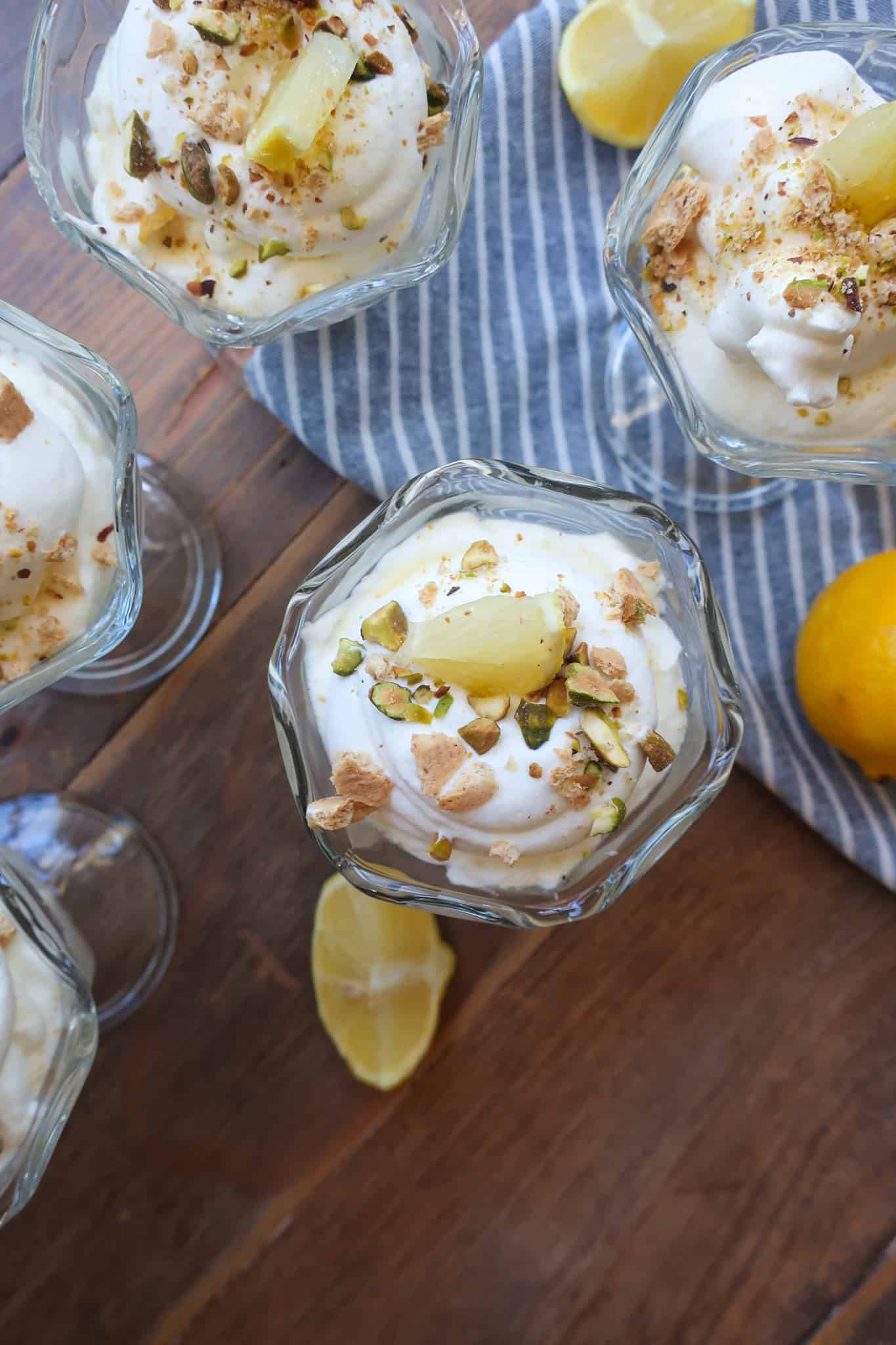 Homemade Lemon Mousse with Whipped Cream (3-Ingredients!) - accent golden