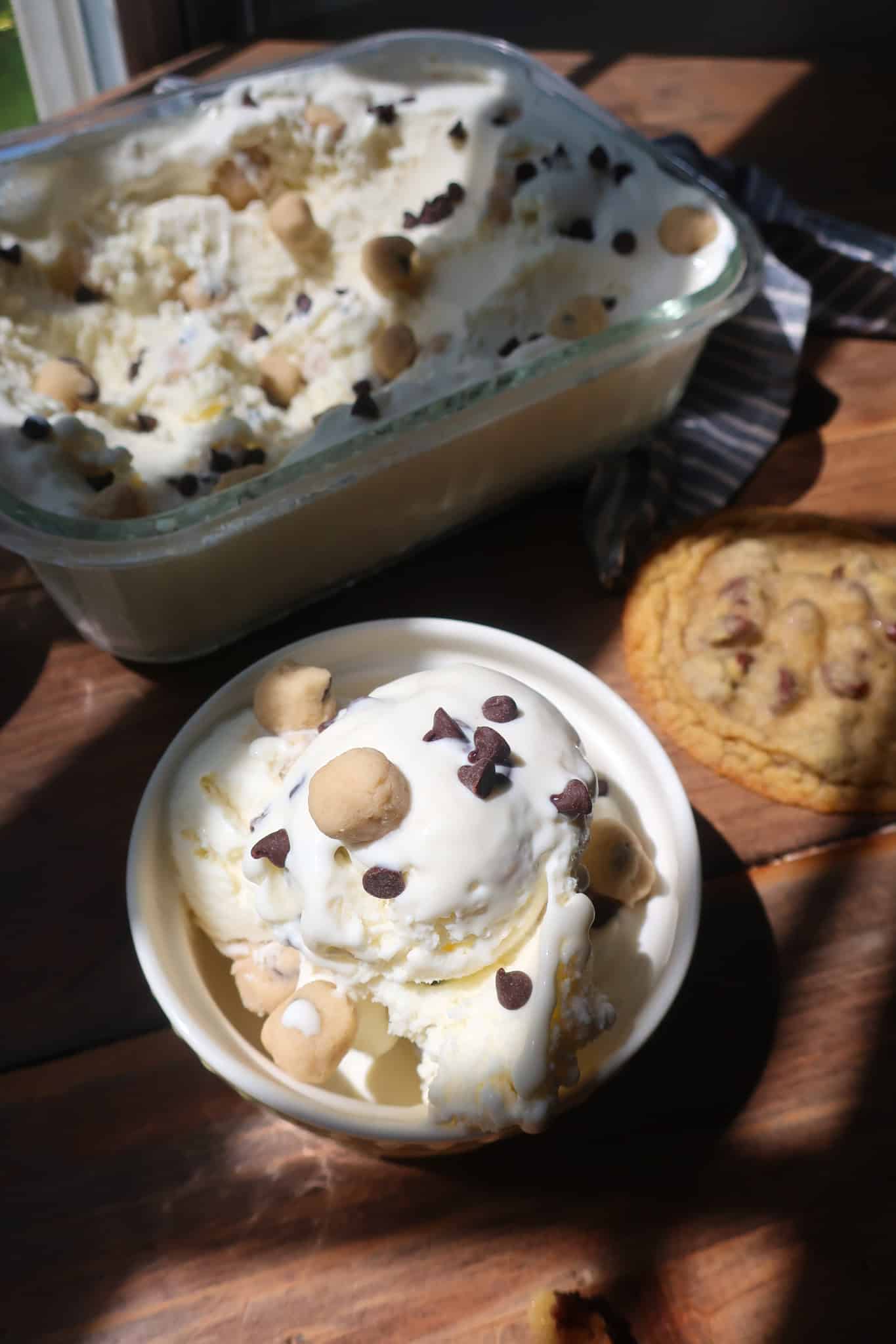Chocolate Chip Cookie Dough Frozen Yogurt Recipe - accent golden